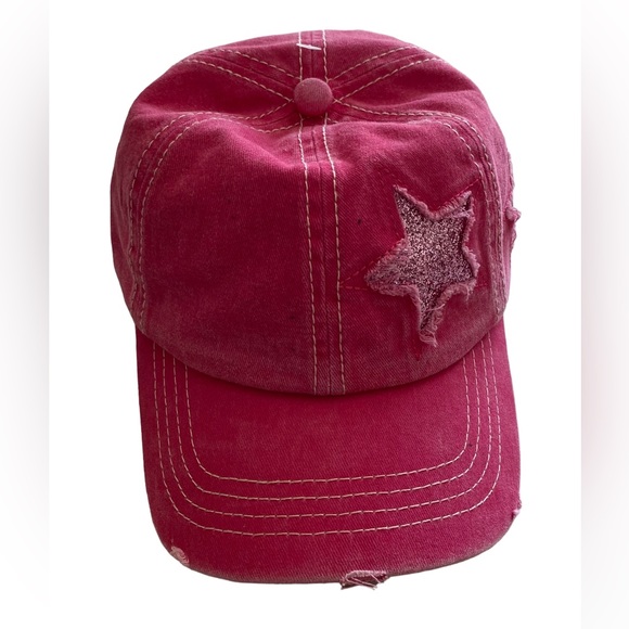 Steve Madden | Accessories | Steve Madden Pink Distressed Wash Sequin ...